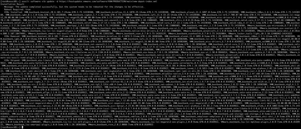 Update To Esxi 67 U3 Using Esxcli Fails With Error „failed To Setup Upgrade Using Esx Update