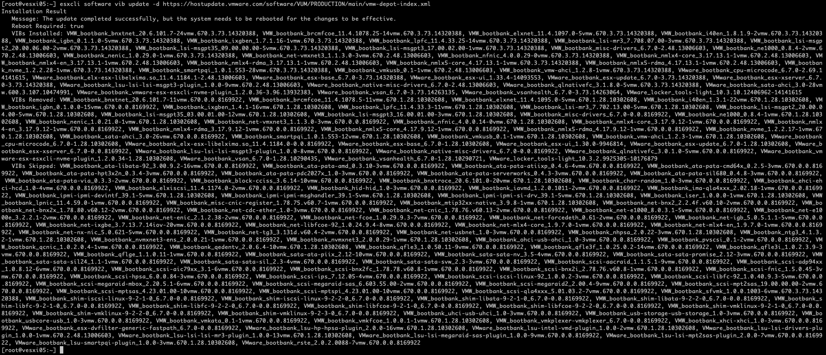 Update To Esxi 67 U3 Using Esxcli Fails With Error „failed To Setup
