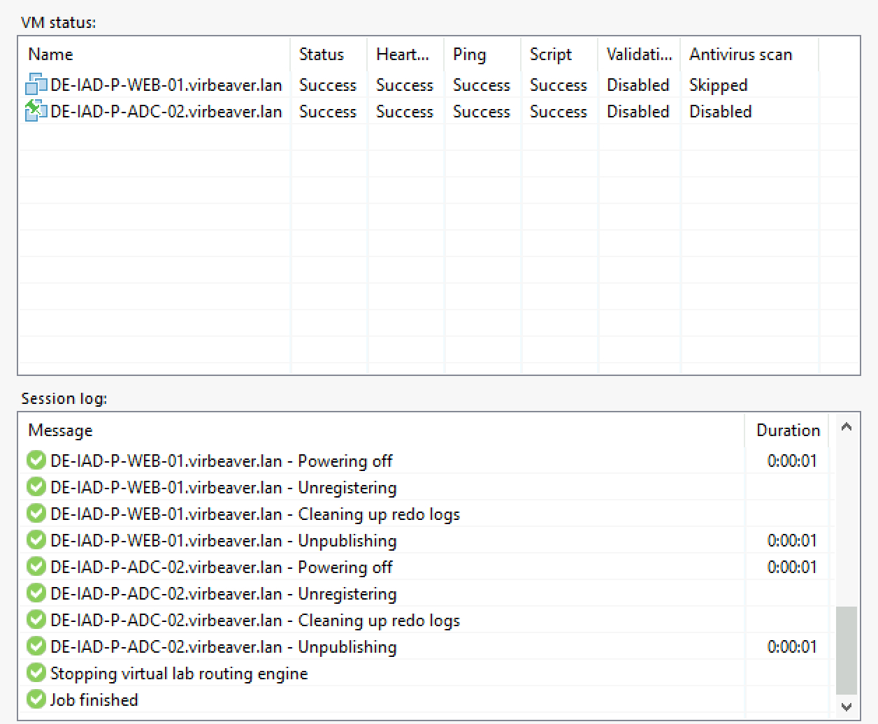Networking problems after starting a Advanced Multi-Host Virtual Lab in ...
