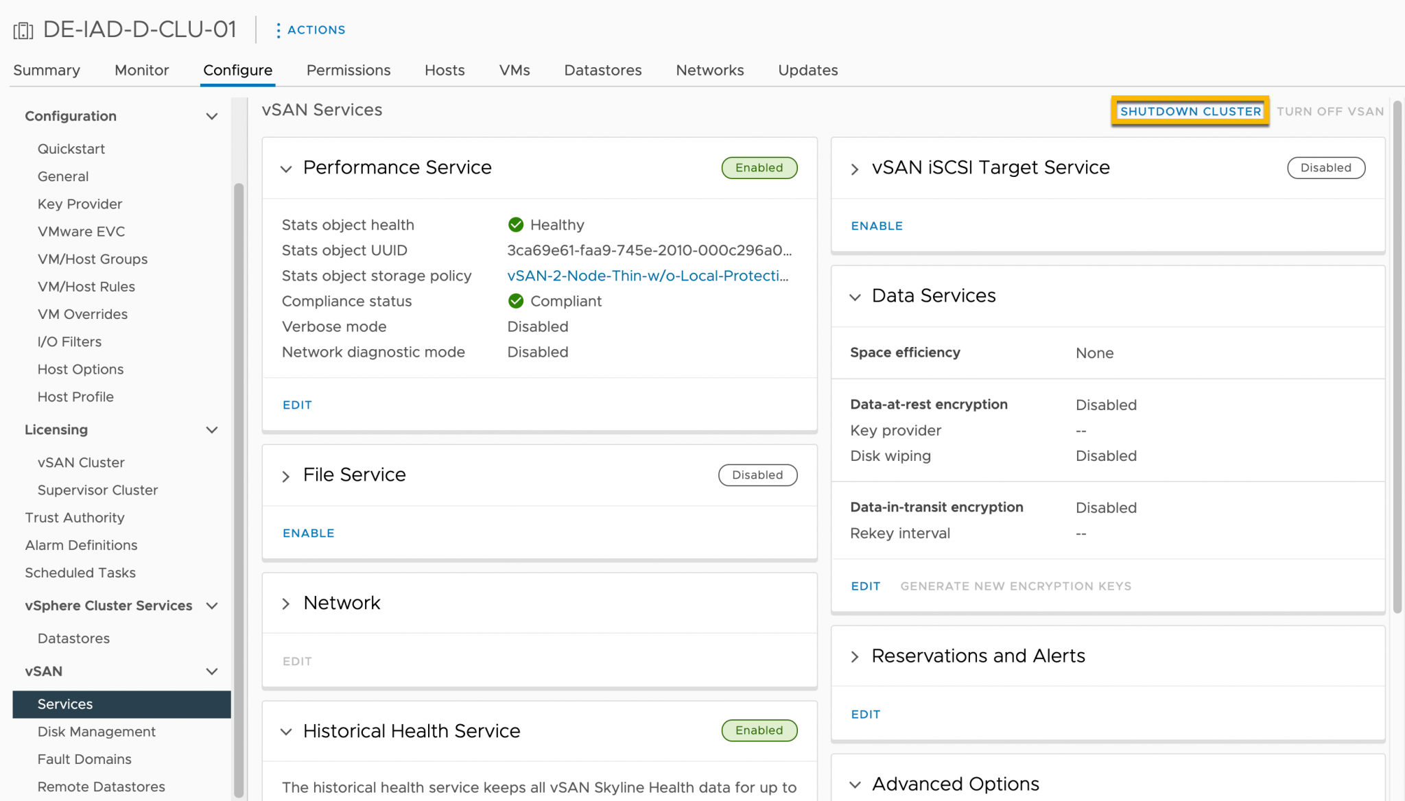 vSAN 7.0 Update 3 cluster shutdown and restart – virBeaver